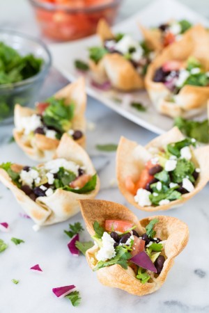 Tortilla burrito cups
