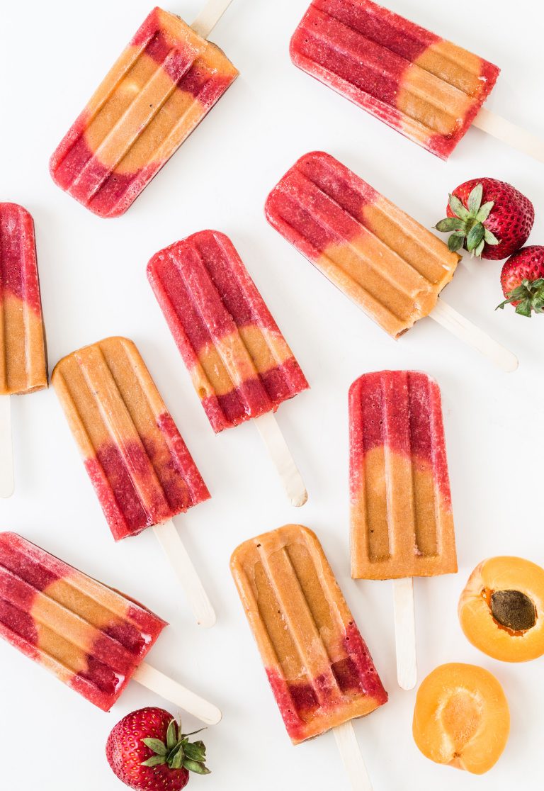Strawberry apricot popsicles - Eat Good 4 Life