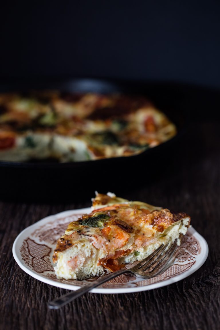 Shrimp broccoli breakfast frittata - Eat Good 4 Life