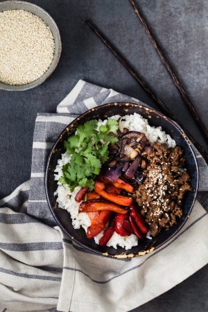 Asian beef rice bowl - Eat Good 4 Life